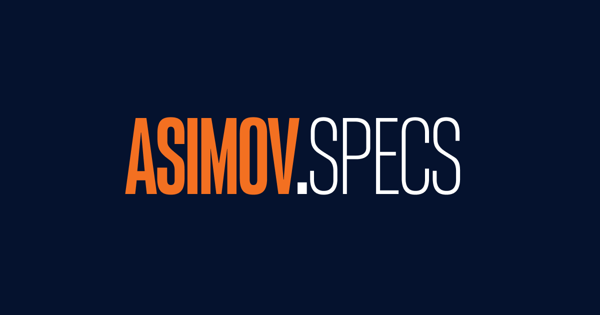 Module Concepts Specification (MCS) | ASIMOV.Specs